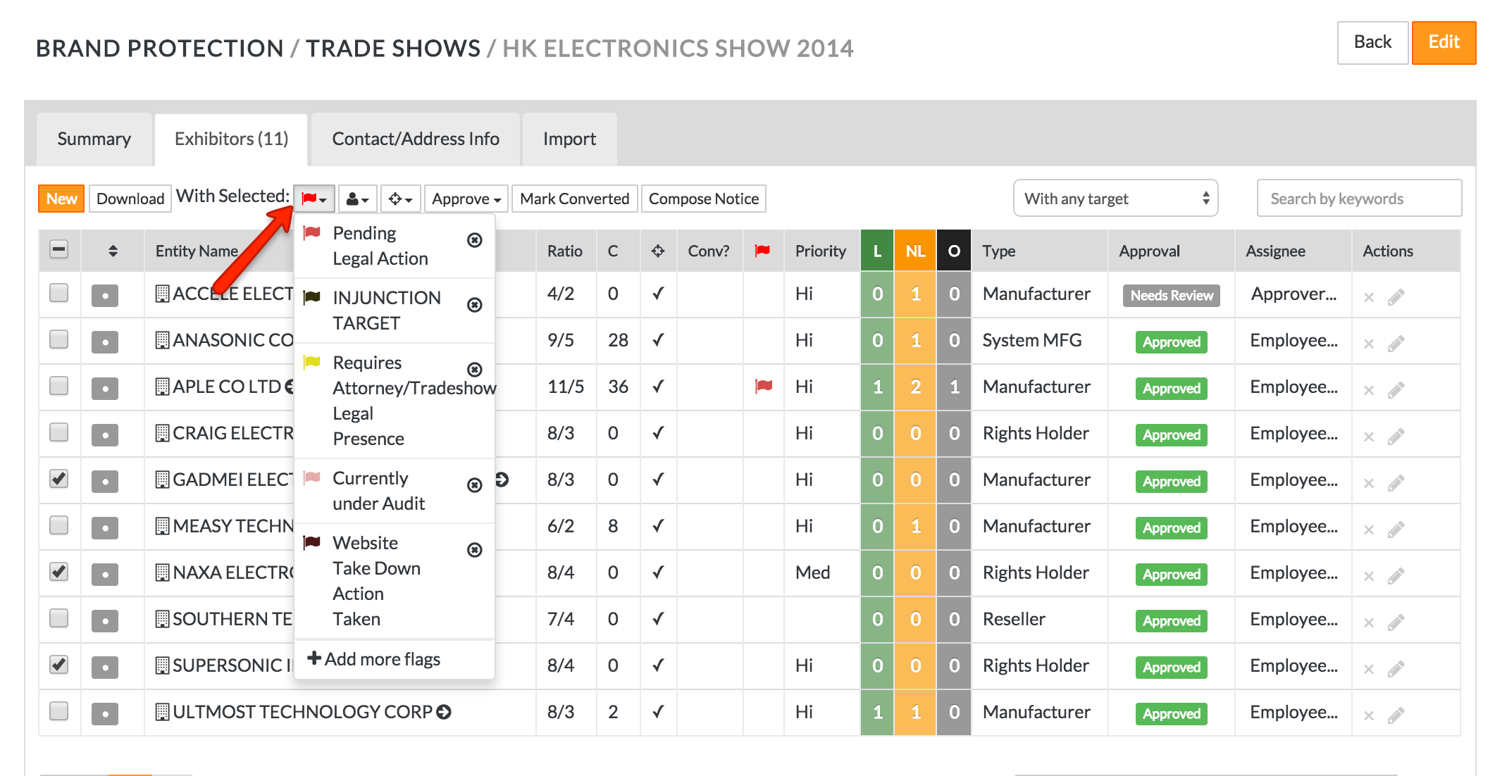 How To Add/Remove FLAG (Target List Entity) – RUVIXX