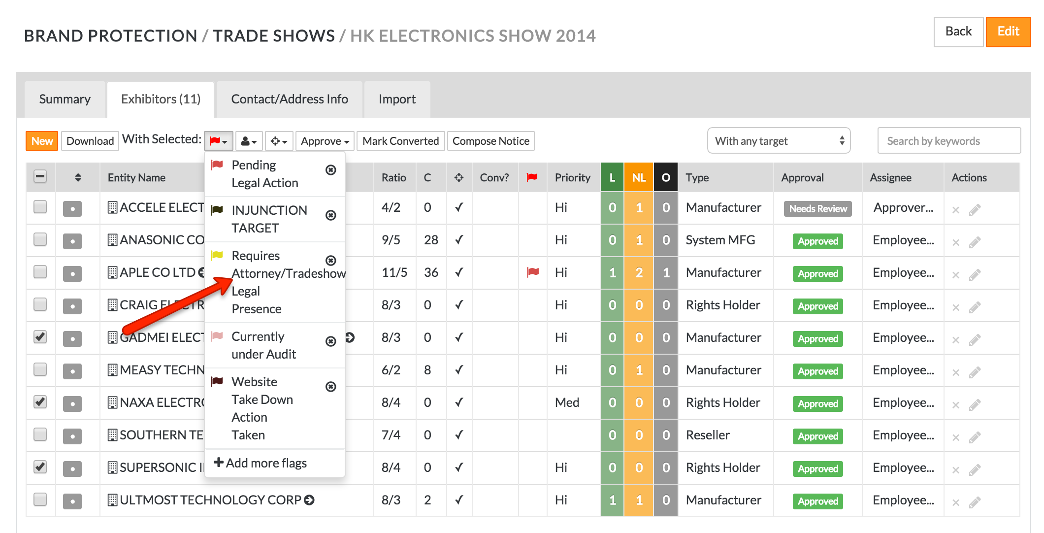 How To Add/Remove FLAG (Target List Entity) – RUVIXX