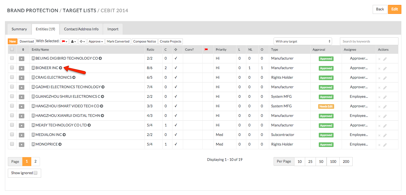 How To Add/Edit Target List Entities – RUVIXX